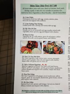 Pho Hong MENU (update October 2025)